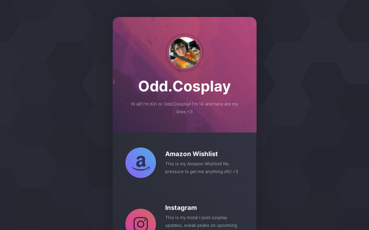 Odd.Cosplays Carrd :)